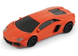 pixiheart 16gb sports car shape usb flash drive-- orange