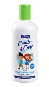 dr. fischer 2 in 1 shampoo and conditioner for kids, toddlers and babies. tear free and detangle formula.