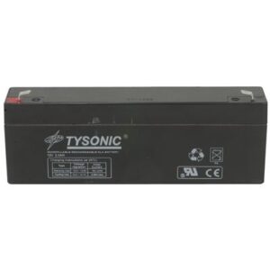 tysonic ty-12-2.3 sealed lead acid rechargeable battery, 12v, 2.3ah, 2.4" h x 7" l x 1.3" w