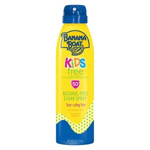 banana boat kids sport sunscreen spray spf 50, 6oz | kids sunscreen spray, kids sunblock spray, oxybenzone free sunscreen for kids, alcohol free sunscreen, spray sunscreen spf 50, 6oz