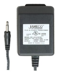 jameco reliapro acu120100z9121 ac to ac wall adapter transformer 12 vac @ 1000 ma straight, 3.5 mm male plug, black