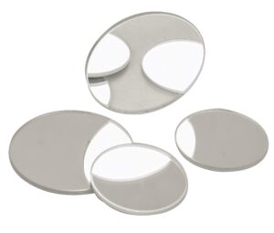 eisco labs plain circular mirror, 100mm diameter