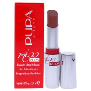 pupa milano miss milano lipstick - creamy, ultra pigmented color for lips - nourishing formula - crystal-effect lipstick - ultimate boost of volume and hydration - 600 champagne - 0.071 oz