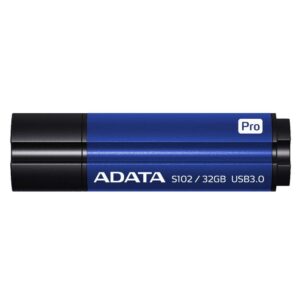 adata superior series s102 pro 64 gb usb 3.0 flash drive - titanium (as102p-64g-rgy)