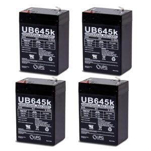 universal power group 6v 4.5ah general 00648 sealed non-spillable emergency light battery wka6-5f - 4 pack