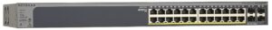 netgear gs728tpp-100nas 24-port gigabit ethernet smart managed pro switch, poe/poe+, 384w, 4 sfp+, prosafe lifetime protection (gs728tpp)