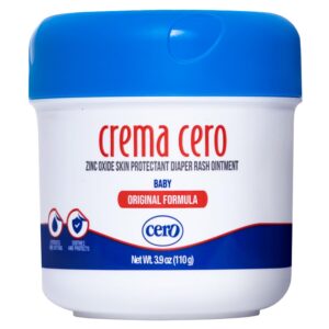 crema cero diaper rash cream for baby with zinc oxide – high-strength diaper cream for quick relief and protection – hydrating and soothing baby balm – 3.9oz