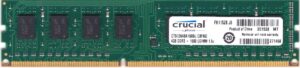 crucial 4gb single ddr3-1600 mt/s (pc3-12800) x4based high density udimm 240-pin desktop memory ct51264ba160bj