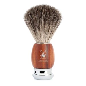 mÜhle vivo plum wood pure badger shaving brush - luxury shave brush for men, rich lather