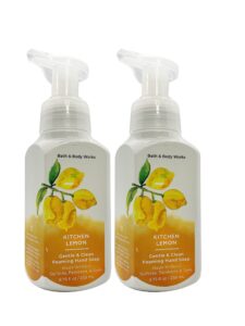 bath and body works gentle foaming hand soap, kitchen lemon 8.75 ounce (2-pack)