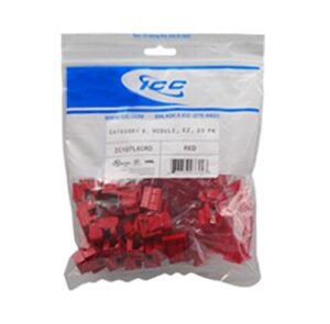 icc ic107l6crd cat 6 ez modular connector44; red