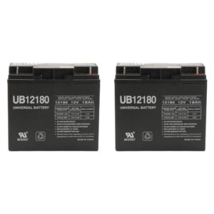 upg 12v 18ah sla battery replaces pride mobility go-go elite battery - 2 pack