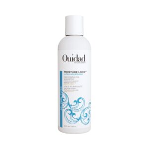 ouidad moisture lock ultra nourishing cleansing oil shampoo for curly hair - 8.5 fl oz, shampoo for women & men, rehydrates dry, damaged curls, color safe shampoo, all curl types