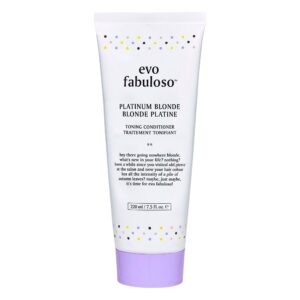 evo fabuloso - platinum blonde toning conditioner - color care conditioner for color-treated hair - nourishing hair treatment for dry hair & instant colour boost - 220ml / 7.5 fl oz