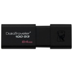 kingston 64gb 100 g3 usb 3.0 datatraveler (dt100g3/64gb), black