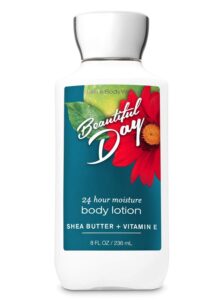 bath & body works, signature collection body lotion, beautiful day, 8 ounce