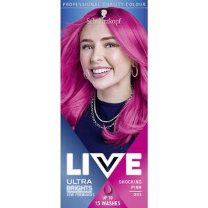 schwarzkopf live color xxl ultra brights 93 shocking pink semi-permanent pink hair dye