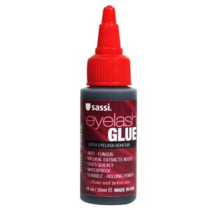 sassi eyelash glue 1oz (dark) production date shown on bottle