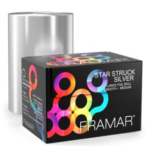 framar star struck silver roll aluminum foil, hair foils for highlighting, hair color - medium 1600 ft