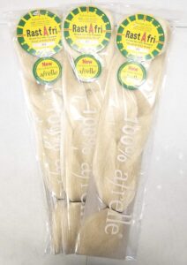 rasta fri braids ( pack of 3 ) #613 / platinum blonde