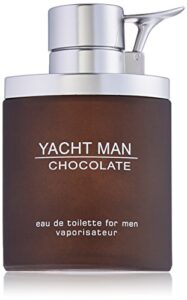 myrurgia yacht man eau de toilette spray for men, chocolate, 3.4 ounce