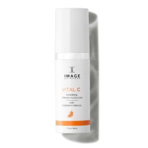 image skincare, vital c hydrating intense moisturizer, lightweight face lotion with hyaluronic acid and shea butter, for dry skin, 1.7 fl oz.