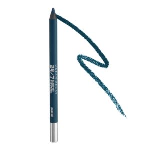 urban decay 24/7 glide-on waterproof eyeliner pencil (mainline -blue matte), smudge-proof, transfer-proof, long-lasting colored eye liners, hydrating vitamin e, cruelty-free - 0.04 oz