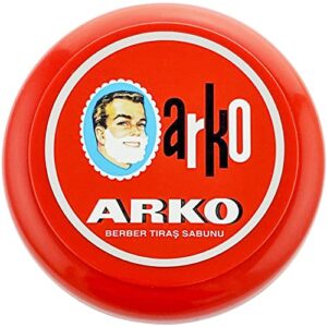 arko shaving soap in bowl, 90 gram