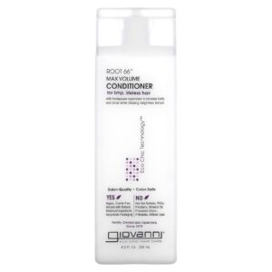 giovanni root 66 max volume conditioner - giovanni conditioner, moisture hair conditioner for women & men, moisturizing with natural ingredients for damaged hair, sulfate free - 24 fl oz (pack of 1)