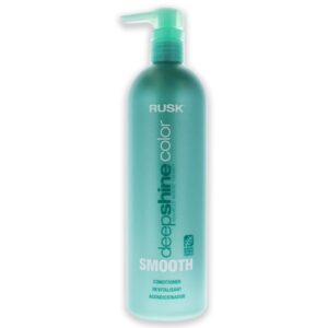 rusk deepshine color smooth conditioner, nourishes and detangles hair, uv-absorbing technology to protect color, 25 fl. oz.