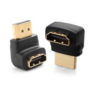 cable matters combo pack 270 degree and 90 degree hdmi adapter (right angle hdmi) with 4k and hdr support