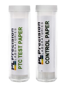 eisco ptc test strips & control test strips experiment set, includes 2 vials - test papers - genetic taste testing