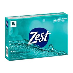 zest bar soap - enriched with vitamin e - moisturizing body soap - gentle soap - paraben-free soap bar - suitable for all skin types - aqua - 16 pc