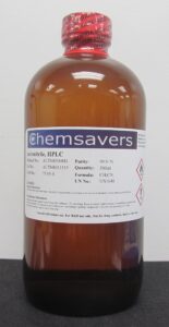 acetonitrile, hplc, 99.9+%, certified, 500ml (16oz)