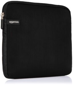 amazon basics 15.6-inch laptop sleeve, protective case with zipper - black