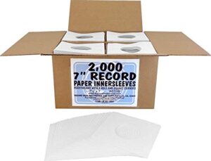 (2000) archival quality acid-free heavyweight paper inner sleeves for 7" vinyl records #07iw