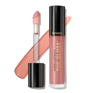 revlon super lustrous lip gloss, non-sticky, high shine finish, 215 super natural, 0.13 oz