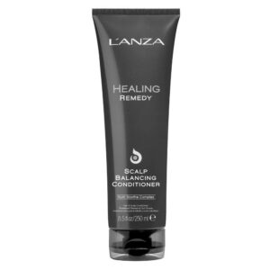 l'anza healing remedy scalp balancing conditioner, restores wellness to hair and scalp while reducing oiliness and excessive sebum, papaya extract, sulfate-free, paraben-free, gluten-free (8.5 fl oz)