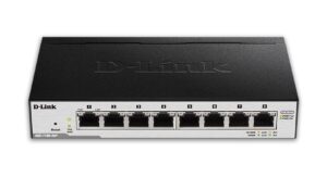 d-link poe switch, 8 port smart managed gigabit ethernet layer 2 vlan control (dgs-1100-08p)