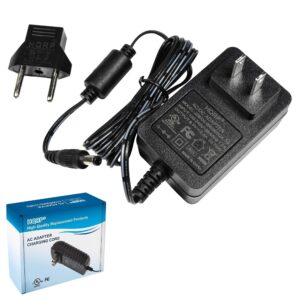 hqrp ac adapter compatible with casio kl750 / kl-750 / kl750b / kl-750b / kl7000 / kl-7000 label printer power supply cord plus euro plug adapter