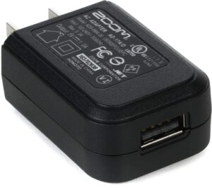 zoom ad-17 ac adapter, 5v usb ac power adapter designed for use with f1, f6, h1, h1n, h2n, h5, h6, l8, r8, q2n, q2n-4k, q4n, q8, u-22, u-24, and u-44