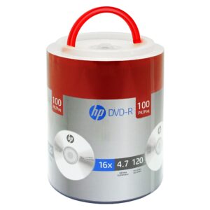 hp dvd-r 16x 4.7gb 100pk spindle with handle