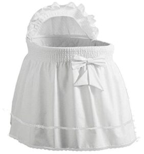 precious bassinet skirt & hood color: white - size: 17inch x 31inch