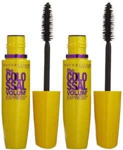 maybelline new york volum' express the colossal mascara - glam black - 2 pack