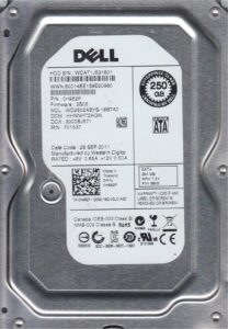 western digital wd2502abys-18b7a0 250gb 7.2k rpm sata 3.5" hdd 0h962f