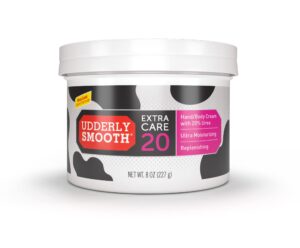 udderly smooth extra care hand/body deep moisturizing cream with 20% urea, unscented, 8 ounce