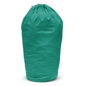 kanga care seam sealed drawstring reusable diaper pail liner large barrel shape 26" height x 51" top x 33" base | peacock