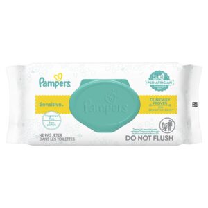 pampers baby wipes sensitive 1x, 56 count