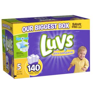 luvs diapers size 5, 140 count