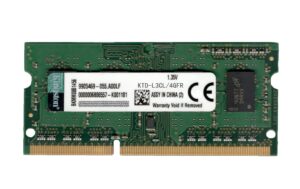 kingston 4gb 1600mhz pc3-12800 1.35v sodimm ddr3l memory